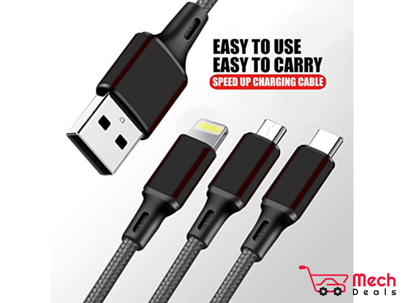 Nylon Braided Multifunction Fast Charging Cable For Android Smartphone ...