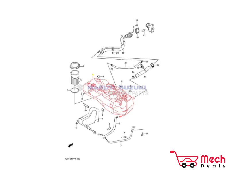Fuel Tank 89101M74L00 Maruti Suzuki mechdeals