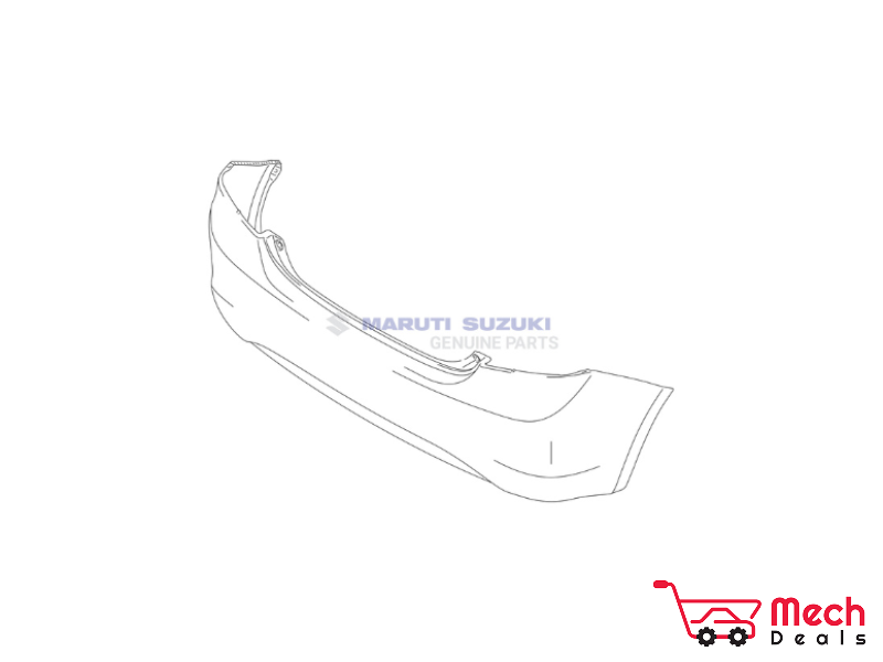 BUMPER REAR (BLACK)-71811M84P00-5PK-Maruti Suzuki- mechdeals.com
