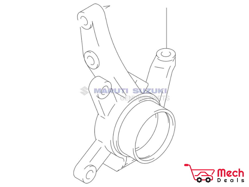 KNUCKLE-FRONT AXLE,LH-517161J610-Hyundai- mechdeals.com