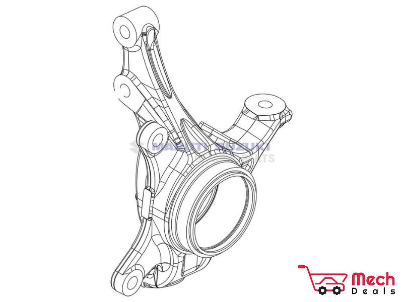 KNUCKLE-FRONT AXLE,LH-51716B4010-Hyundai- mechdeals.com