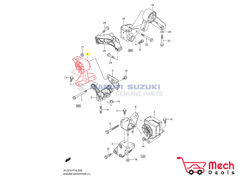 Mounting Comp_ Eng Rh-11610M67L10-Maruti Suzuki- mechdeals.com