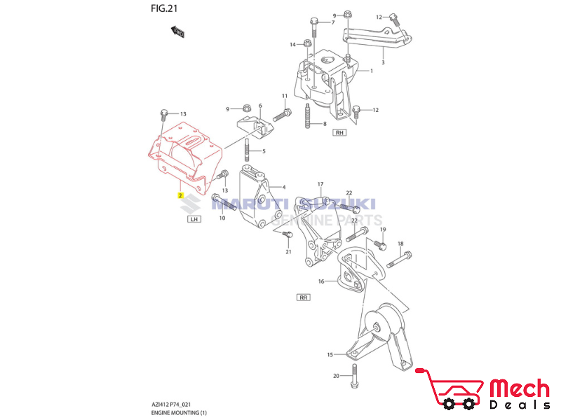 Mounting Eng Lh-11620M74LA0-Maruti Suzuki- mechdeals.com