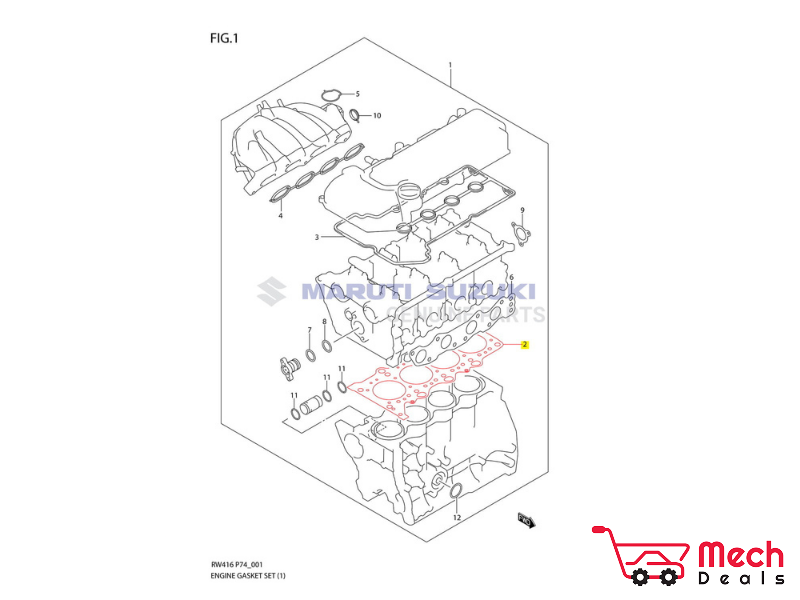 GASKET-CYLINDER HEAD-2231122601-Hyundai- mechdeals.com