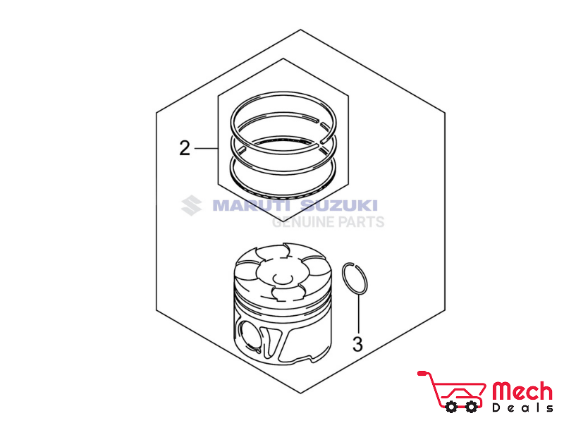 Piston & Pin Assy-2304103100-Hyundai- mechdeals.com